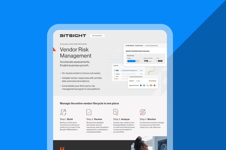 Bitsight Vendor Risk Management | Data Sheet | Bitsight